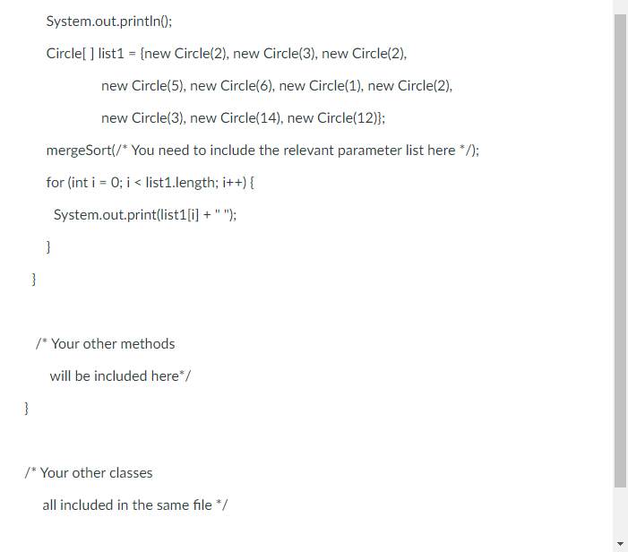 Solved Write the following two generic methods using merge | Chegg.com