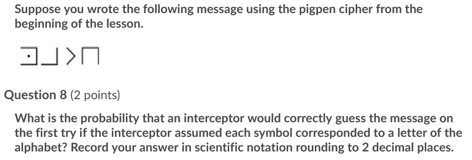 Solved The pigpen cipher is a geometric substitution cipher | Chegg.com