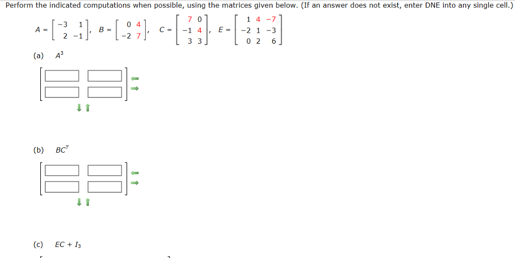 Solved Perform the indicated computations when possible, | Chegg.com