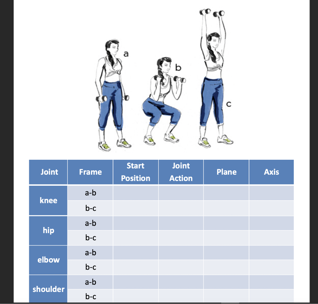 Solved Joint Movement Analysis cro Joint Joint Frame Start | Chegg.com