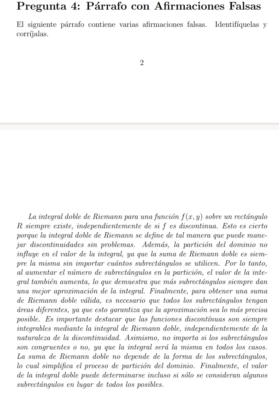Solved CALCULO INTEGRAL EN VARIAS VARIABLES:El siguiente | Chegg.com