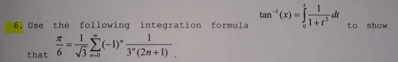 Solved Use the integration formula of arctan to show that | Chegg.com
