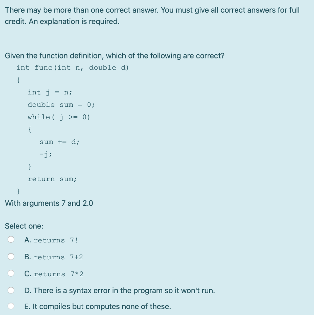 Solved There may be more than one correct answer. You must | Chegg.com