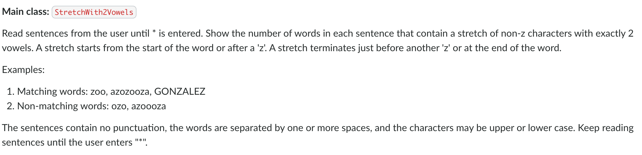 Solved StretchWith2Vowel... 1 def read_sentence(): 2 3 4 def | Chegg.com