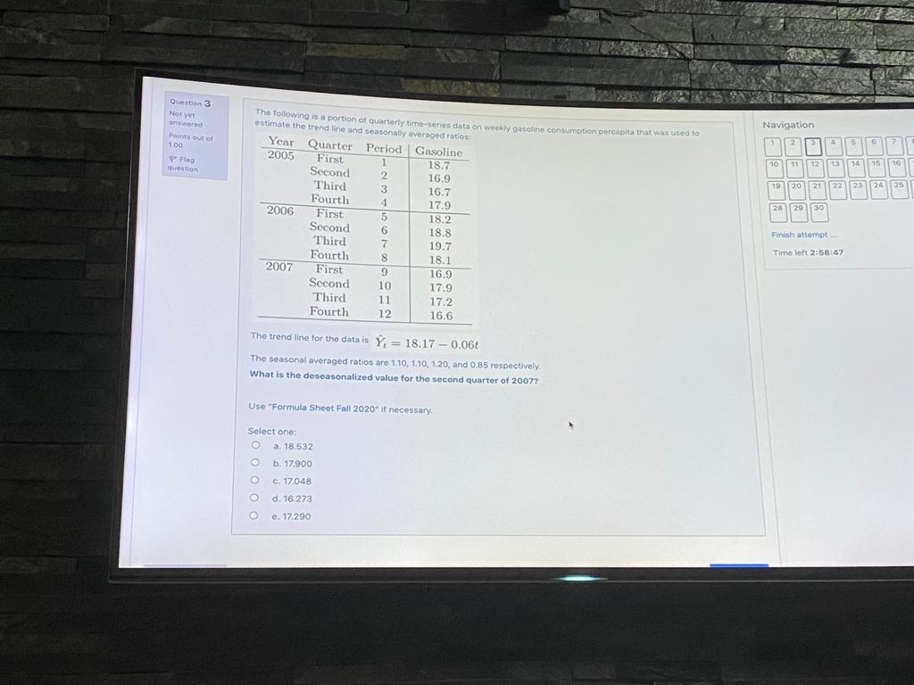 Solved Question 3 Not yet Navigation wered points out of 100 | Chegg.com