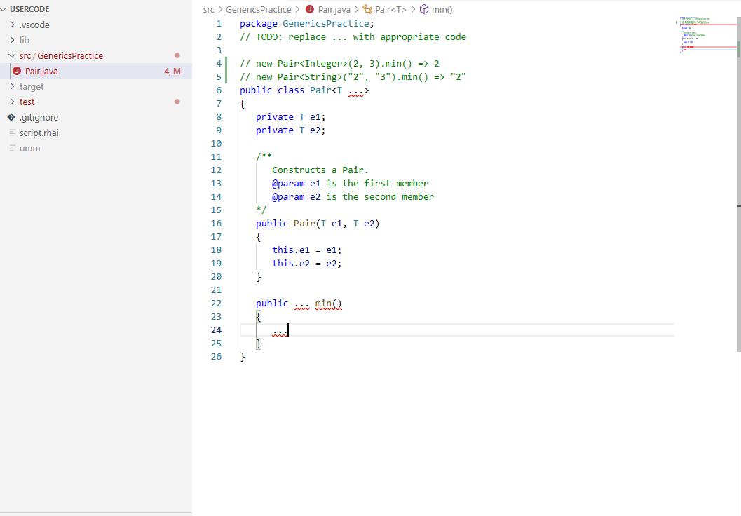 Solved \r\nsrc \\( > \\) GenericsPractice \\( | Chegg.com