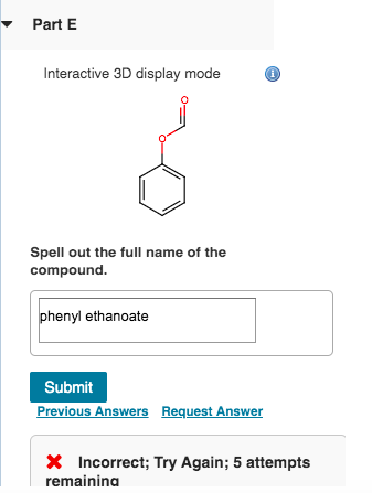 Solved Part E Interactive 3D display mode Spell out the full | Chegg.com