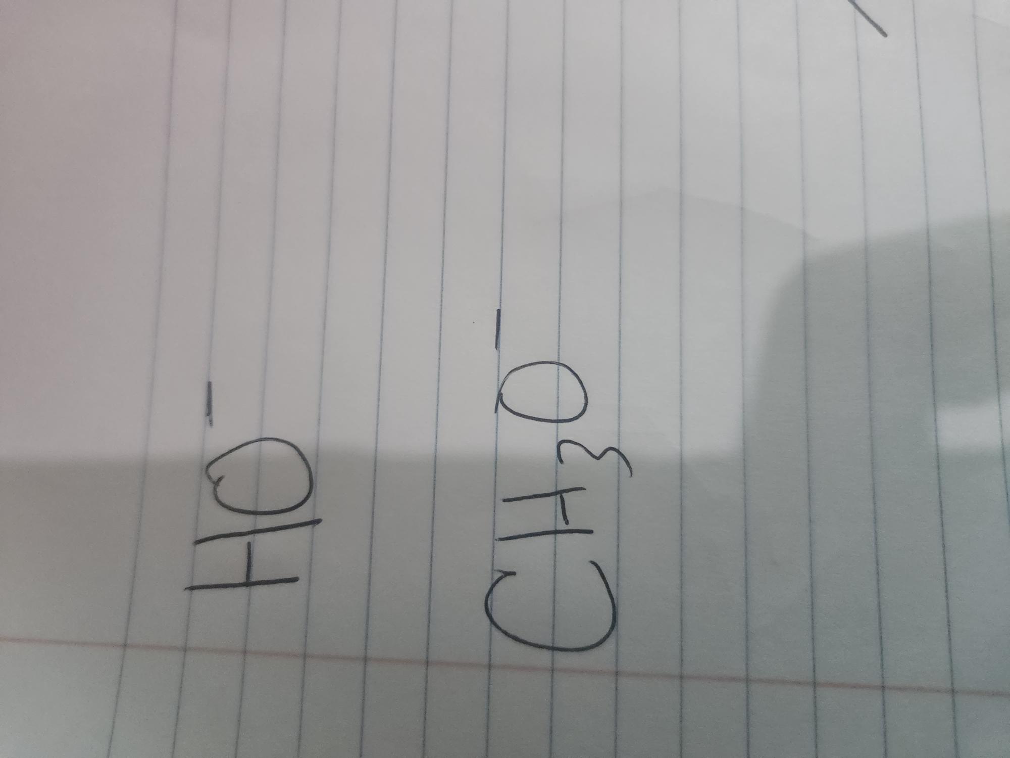 Solved What type of reagent is HO- ﻿and CH3O-? ﻿What type of | Chegg.com