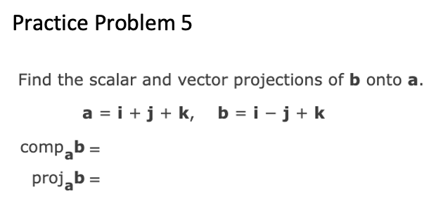Solved Find the scalar and vector projections of \\( | Chegg.com