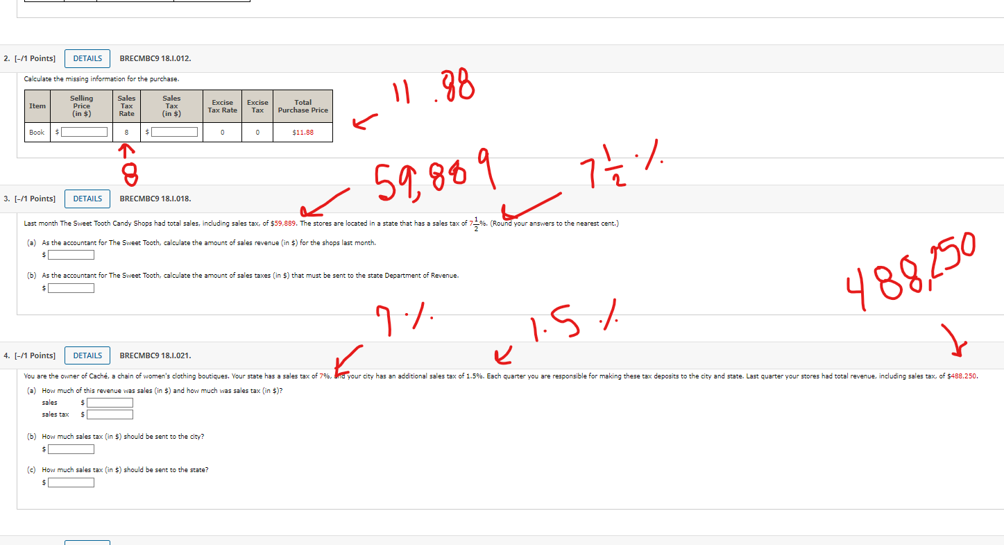 Solved Calculate the missing information for the purchase. | Chegg.com