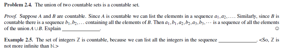 Solved Problem 2.4. The union of two countable sets is a | Chegg.com