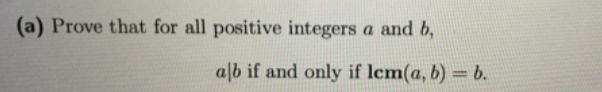 Solved The least common multiple of two nonzero integers a | Chegg.com
