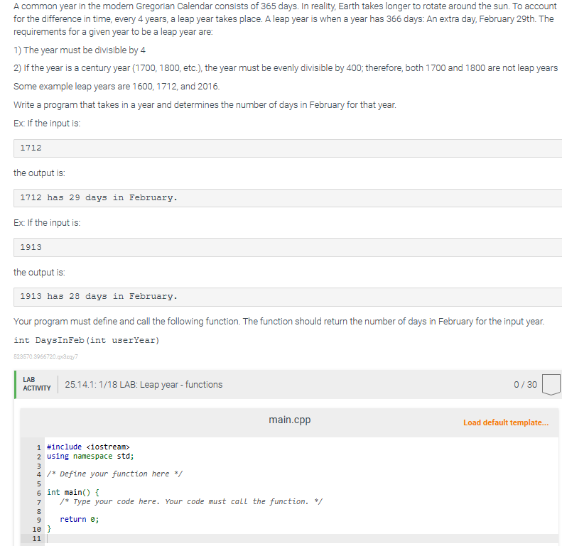 Solved A common year in the modern Gregorian Calendar | Chegg.com