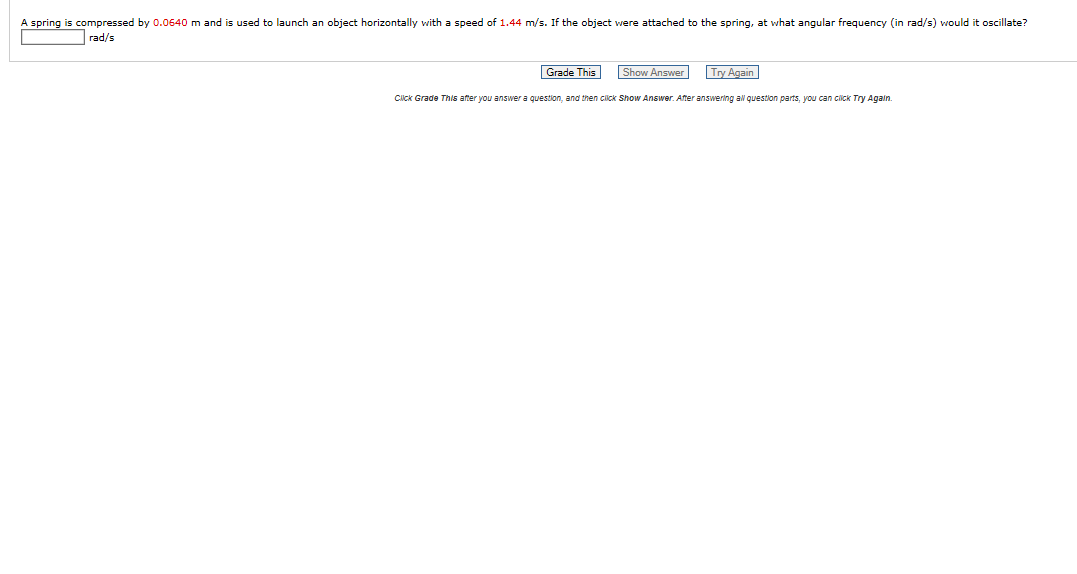 Solved A spring is compressed by 0.0540 m and is used to | Chegg.com