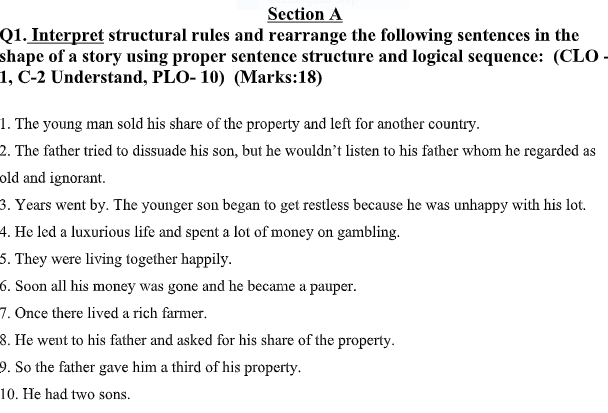 Solved Section A Q1. Interpret structural rules and | Chegg.com