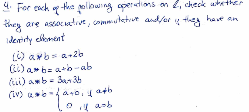 Solved For each of the following operations on | Chegg.com