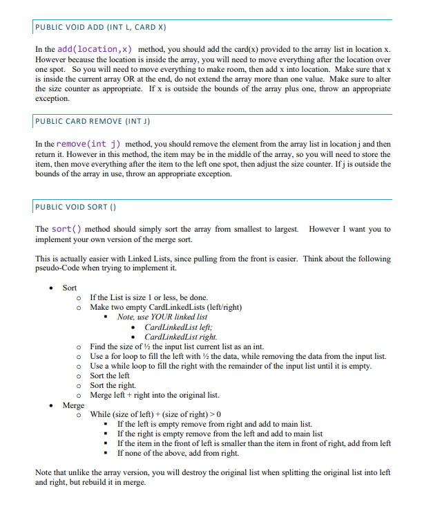 Solved CS145 - PROGRAMMING ASSIGNMENT #5 PART B CARD LINKED | Chegg.com
