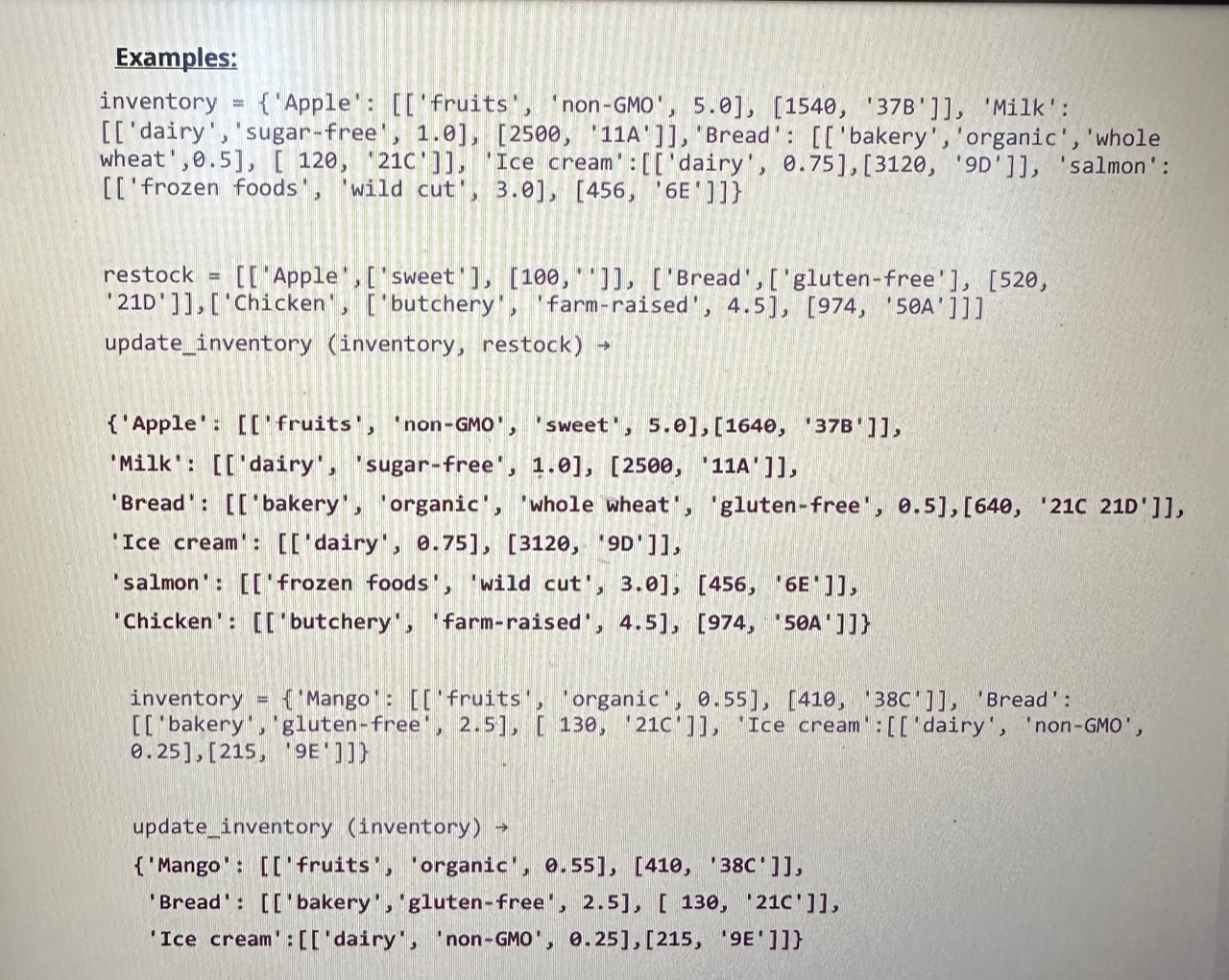 Solved 'ou are managing a grocery store's inventory, and you | Chegg.com