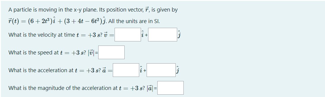 Solved A particle is moving in the \\( \\mathrm{x} \\)-y | Chegg.com