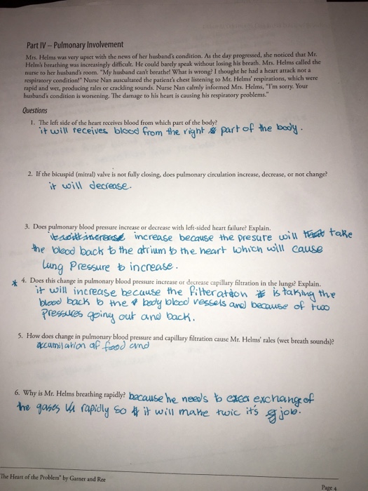 Solved Mrs. Helms was very upset with the news of her | Chegg.com