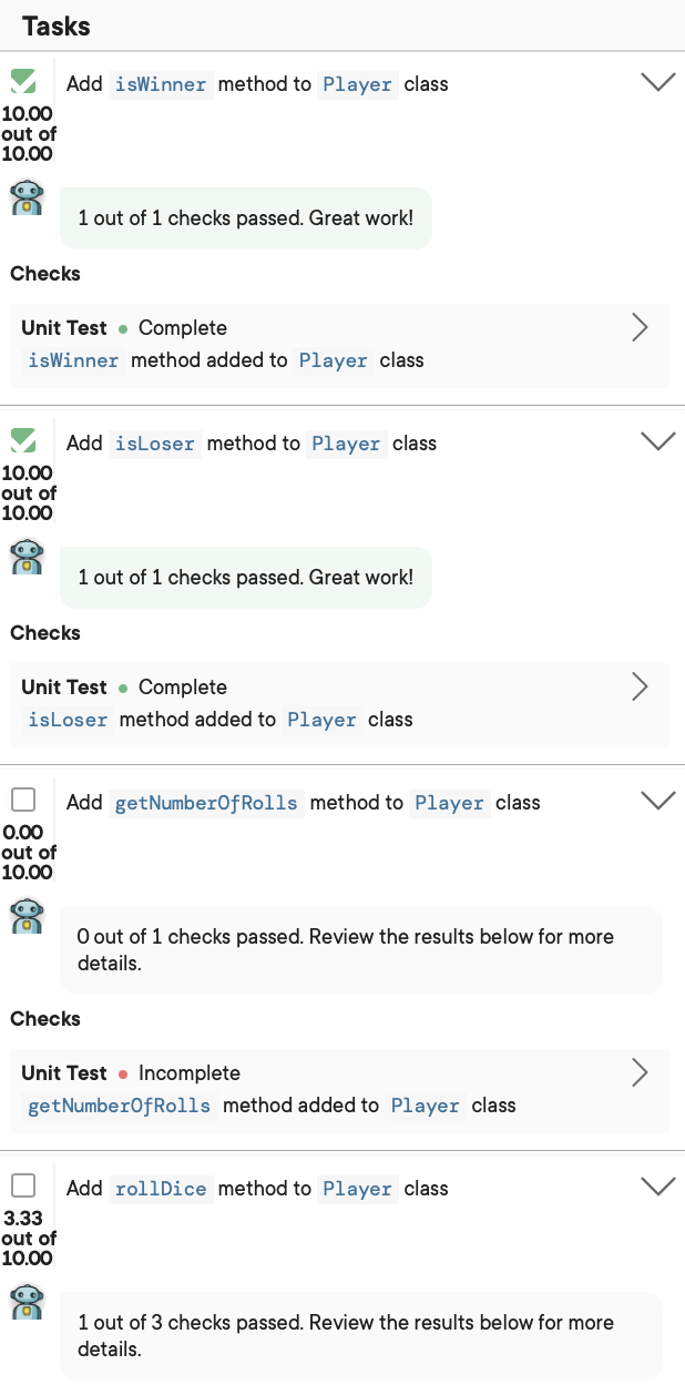 Solved Instructions The play method in the Player class of | Chegg.com