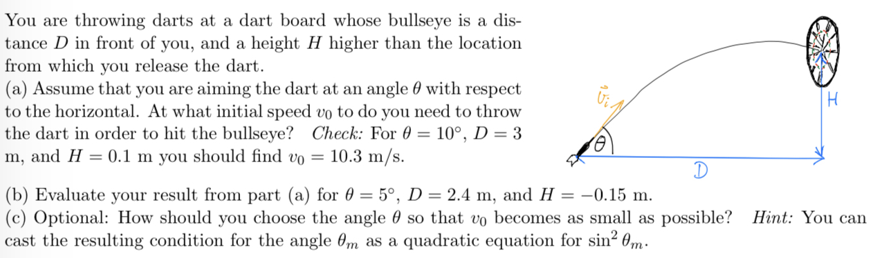 Solved You are throwing darts at a dart board whose bullseye | Chegg.com