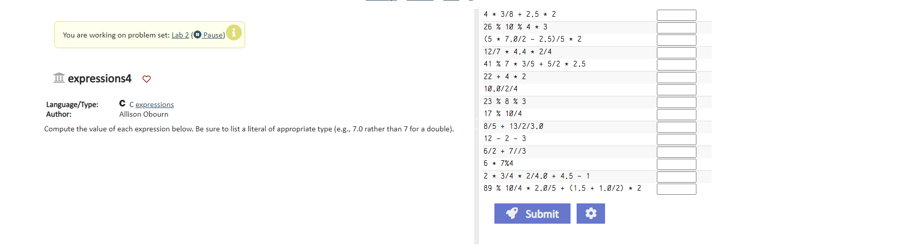 Solved You are working on problem set: Lab 2 (0 Pause) II | Chegg.com