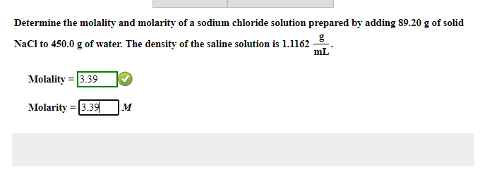 Solved Determine the molality and molarity of a sodium | Chegg.com