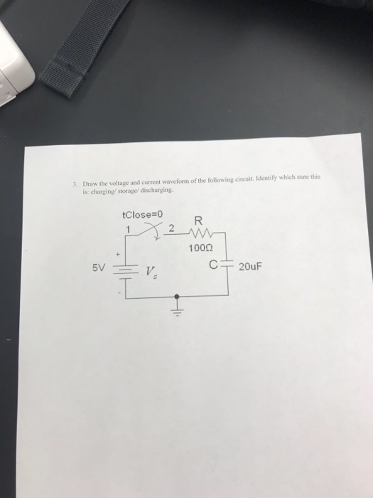 Solved Draw the voltage and current waveform of the | Chegg.com