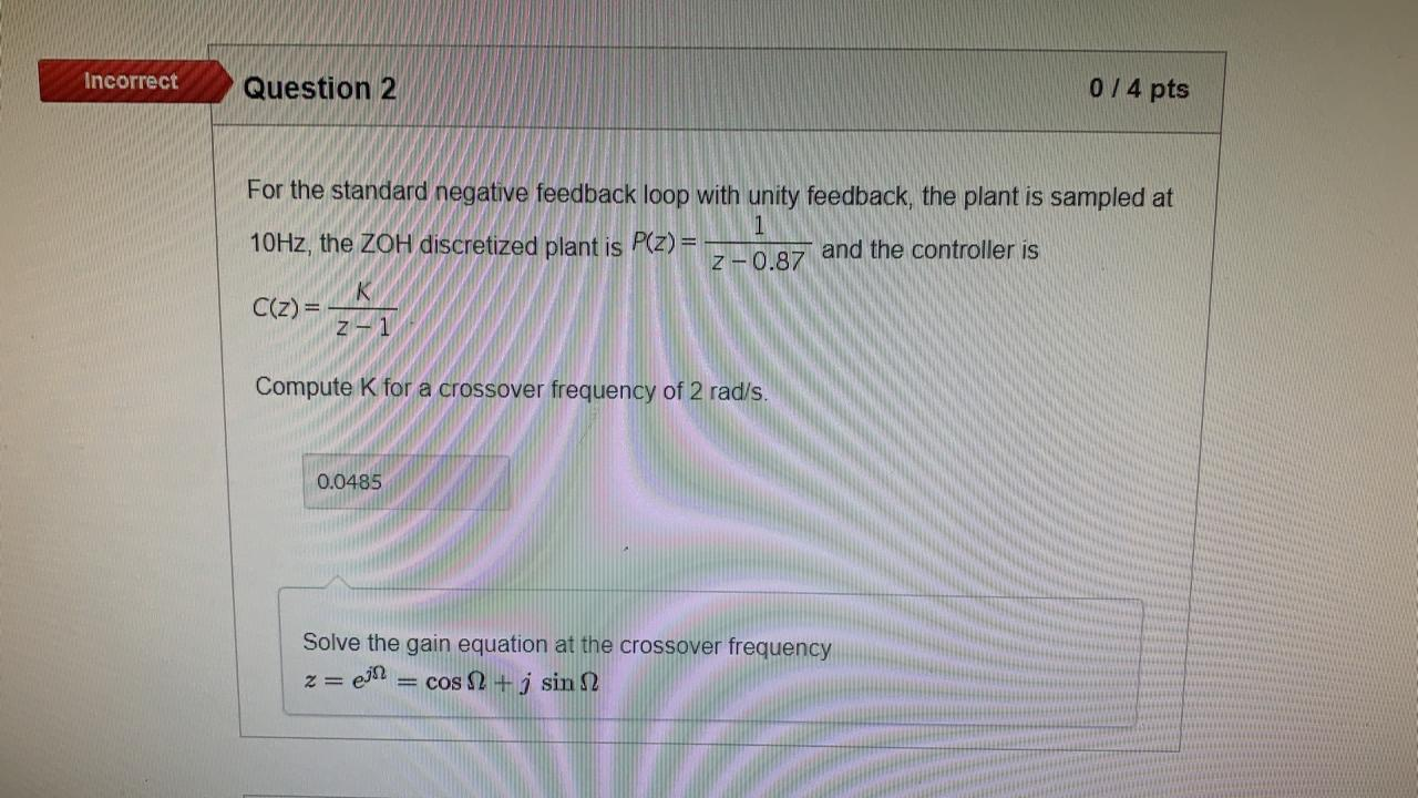 Solved Incorrect Question 2 014 Pts For The Standard 
