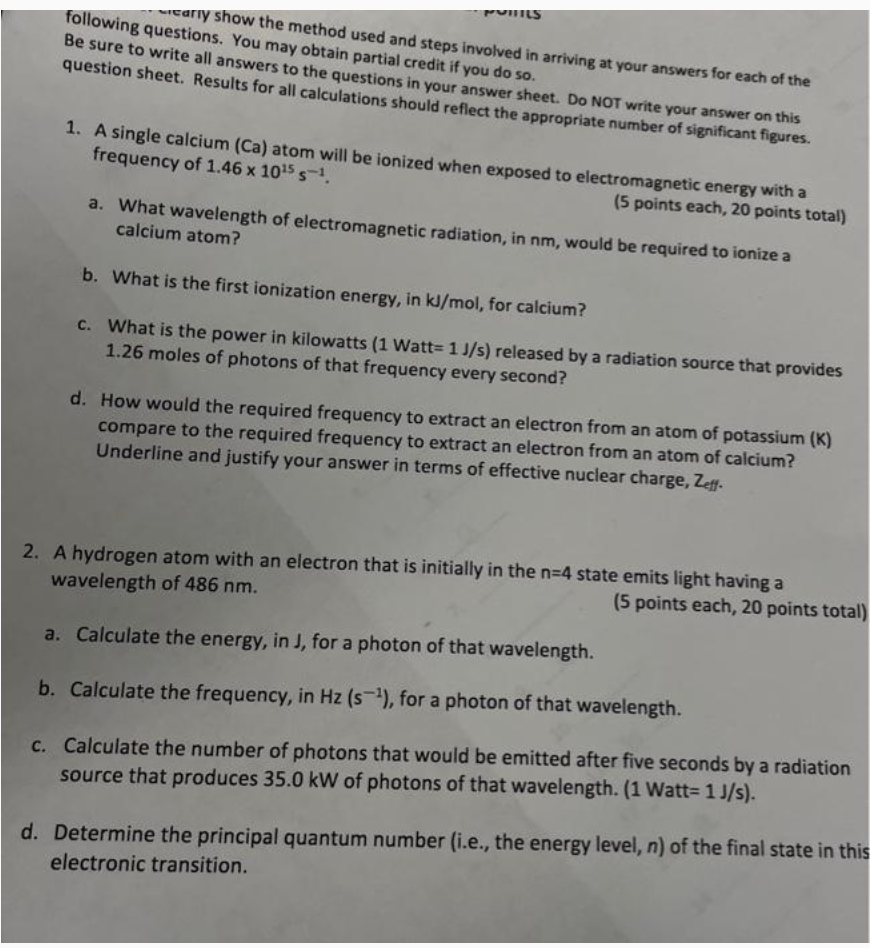 Solved Please help me with my chem and show work . ﻿Thank | Chegg.com