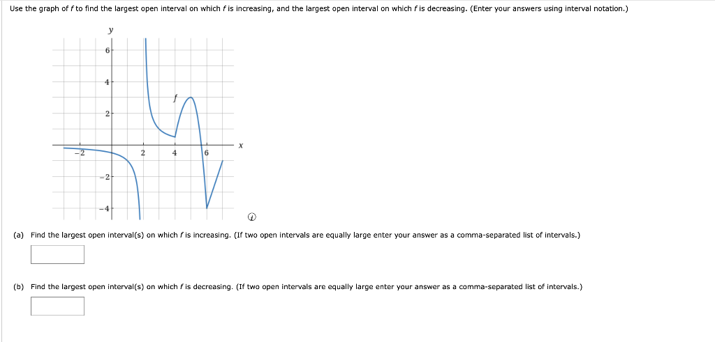 Solved (a) Find the largest open interval(s) on which f is | Chegg.com