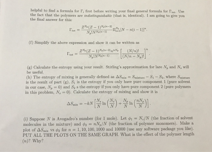 Solved (2) Use the microcanonical ensemble (combinatorics) | Chegg.com
