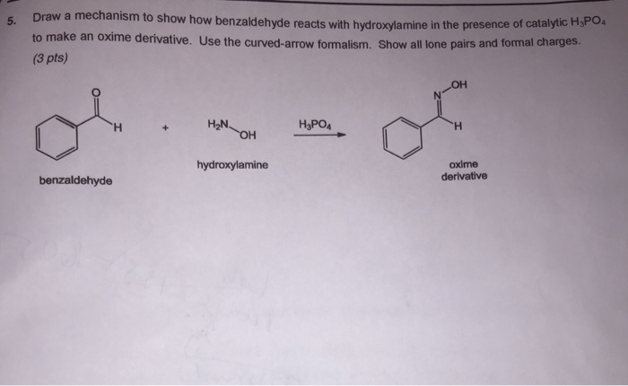Solved Draw a mechanism to show how benzaldehyde reacts with | Chegg.com