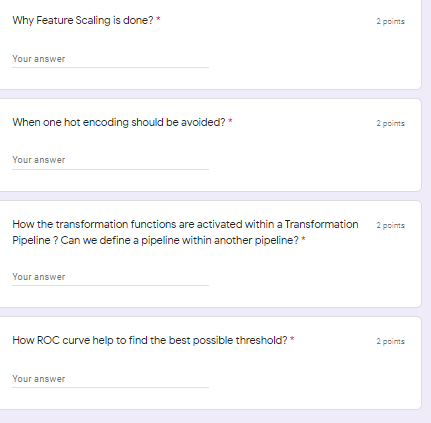 Solved Why Feature Scaling is done?* 2 points Your answer | Chegg.com