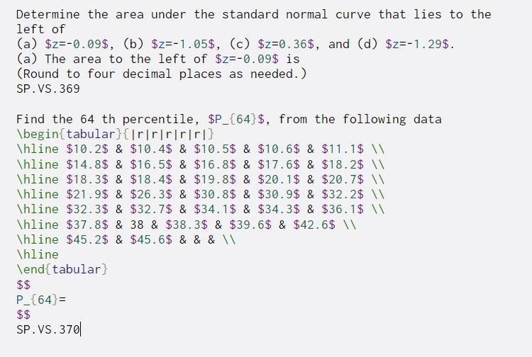 Solved Determine the area under the standard normal curve | Chegg.com