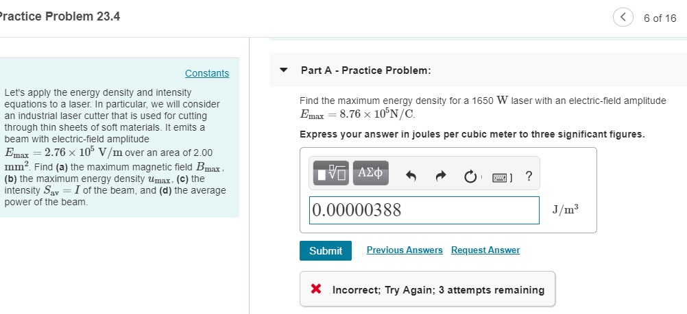 Solved ractice Problem 23.4 6 of 16 Part A. Practice | Chegg.com