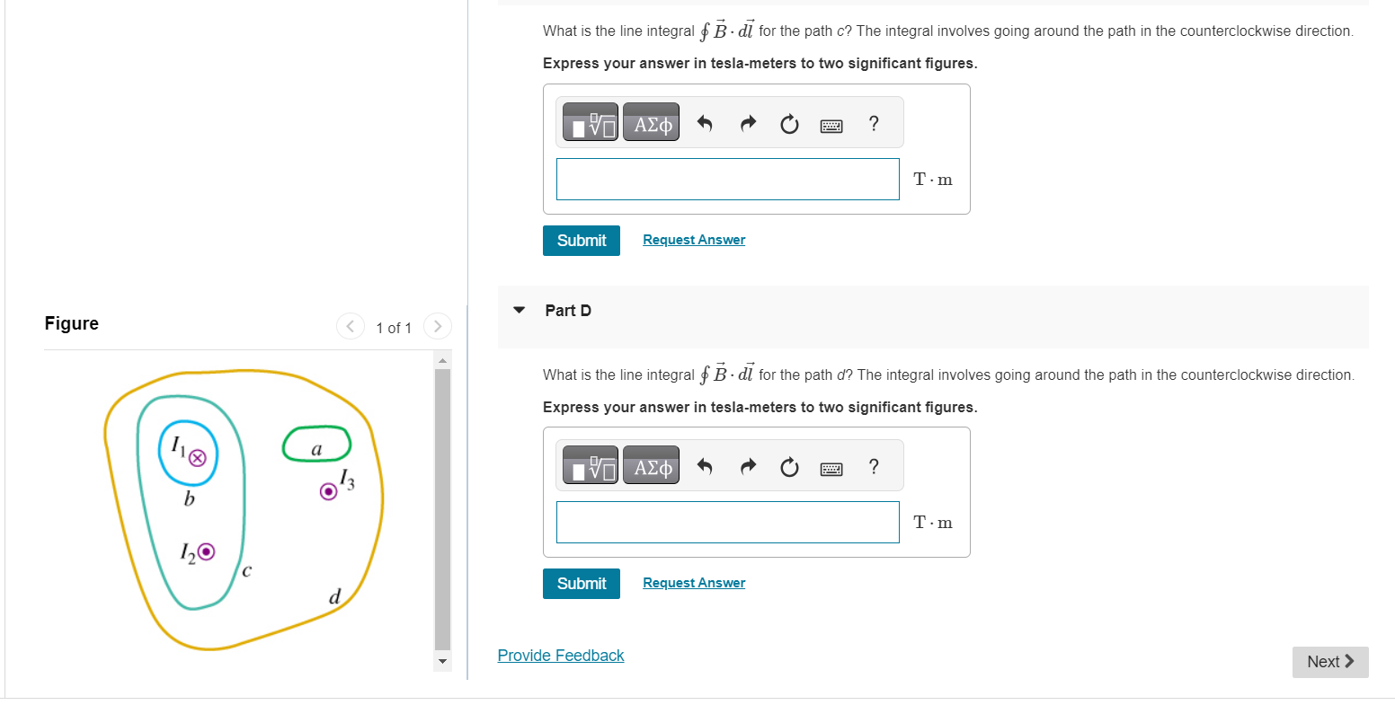 Solved What is the line integral ∮B⋅dl for the path b ? The | Chegg.com