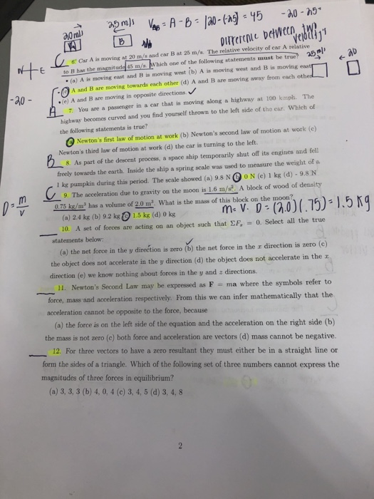 Solved physics 1 final review! Simple conceptual question i | Chegg.com