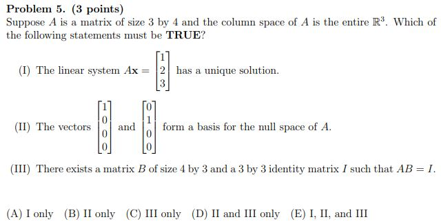 Solved Problem 4. (3 points) Suppose V1, V2 and V3 are | Chegg.com