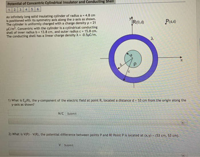 Solved Cylindrical Insulator and Conducting Shell Potential | Chegg.com