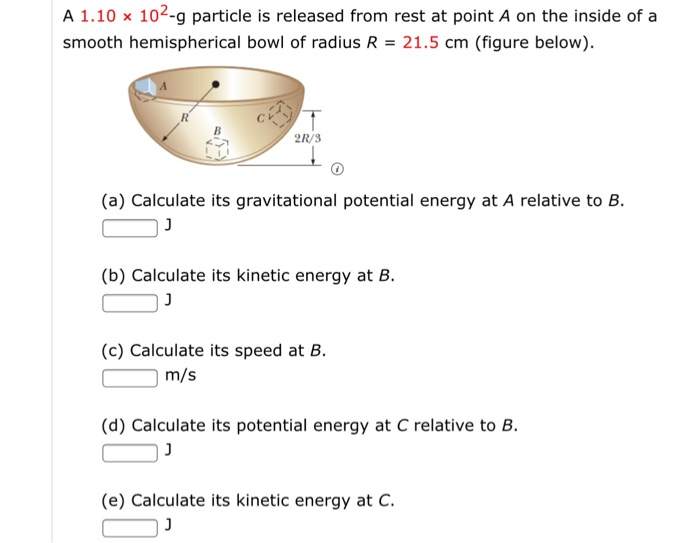 Solved A 1.10 x 102-g particle is released from rest at | Chegg.com