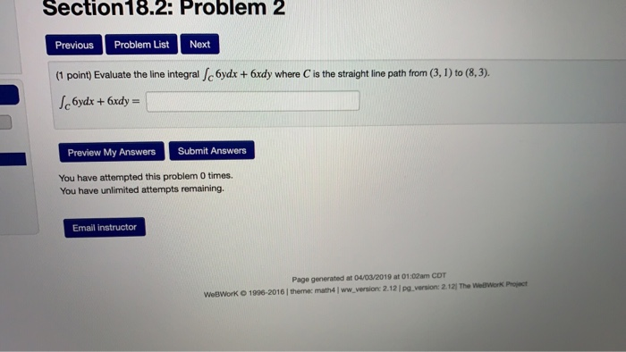 Solved Section18.2: Problem 2 PreviousProblem List Next (1 | Chegg.com Solved Section18.2: Problem 2 PreviousProblem List Next (1 | Chegg.com