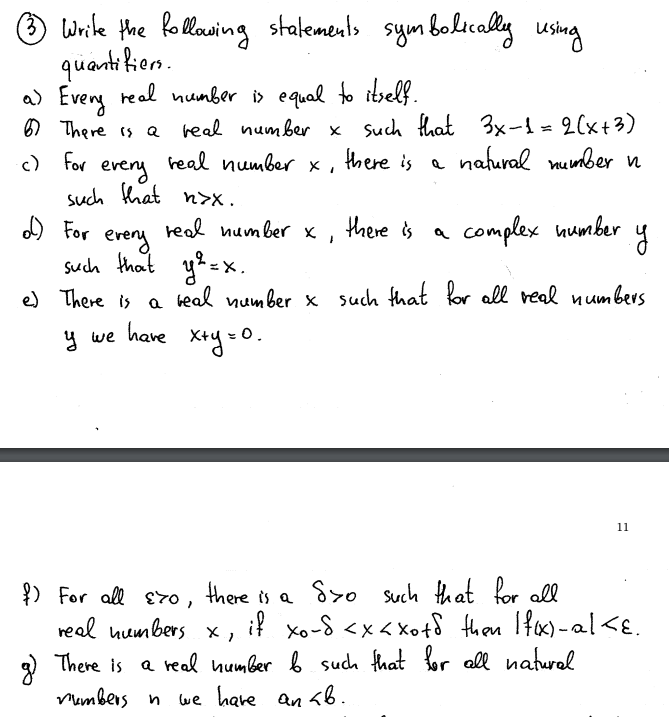 Solved Write the following statements symbolically | Chegg.com
