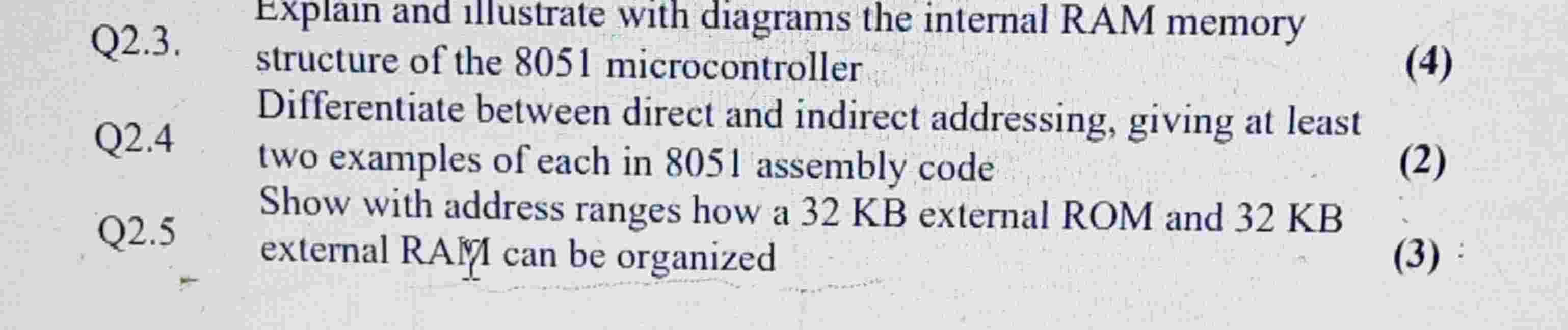 Solved Q2.3. ﻿Explain and illustrate with diagrams the | Chegg.com