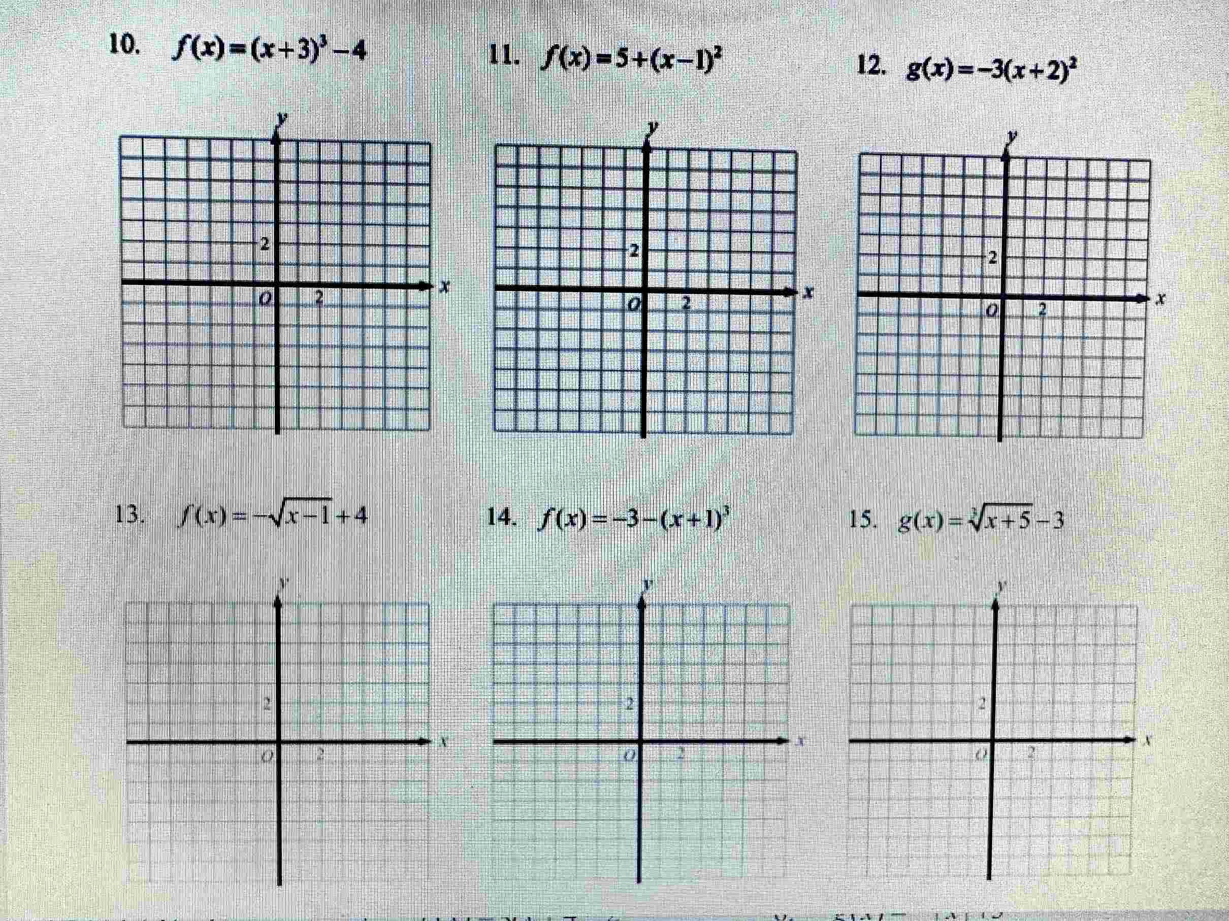Solved Sketch each function using techniques of shifting, | Chegg.com