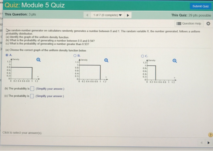Solved The random-number generator on calculators randomly | Chegg.com