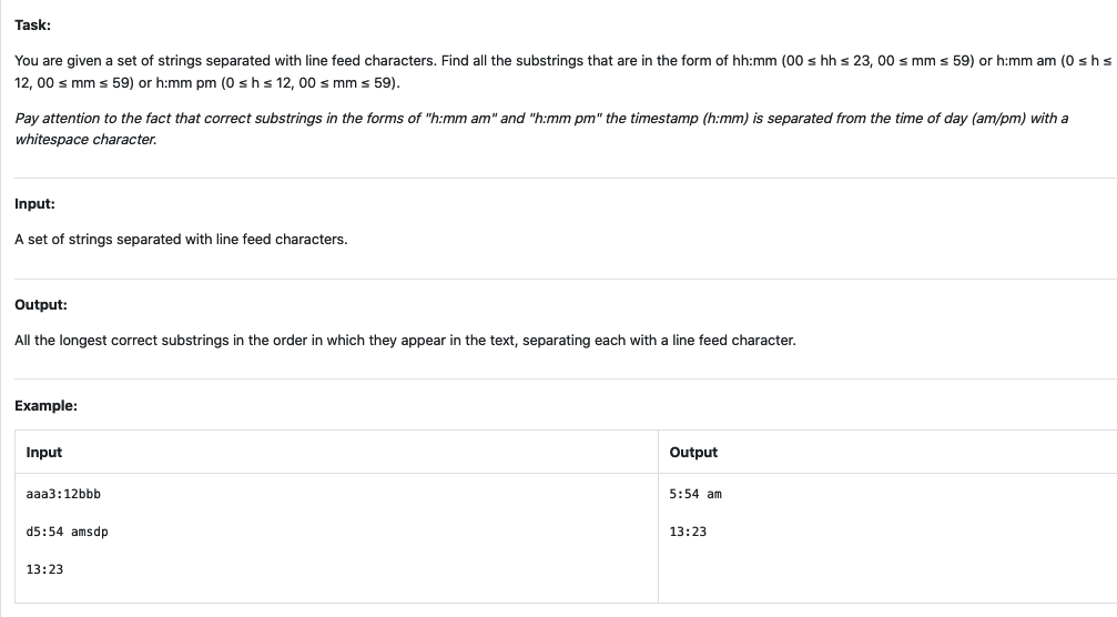 Solved Task: You are given a set of strings separated with | Chegg.com