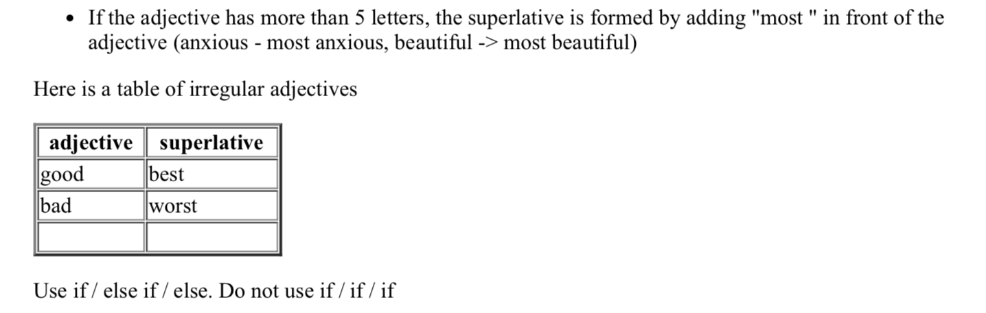 Solved 4. Complete the method superlative () in the | Chegg.com