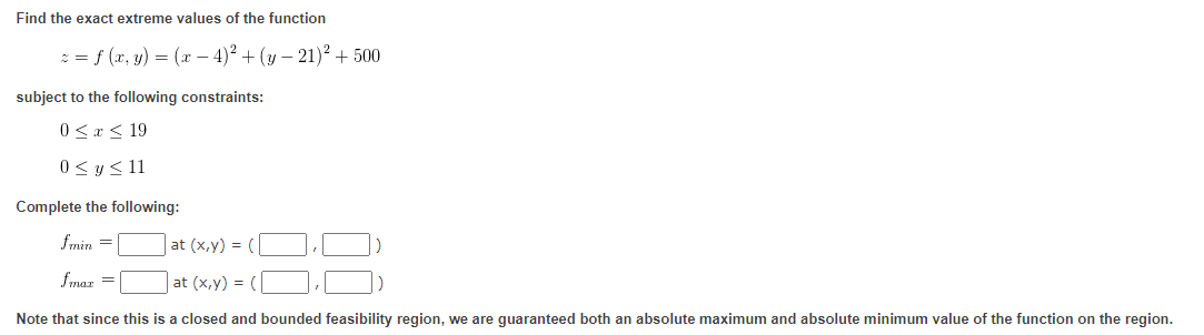 Solved Find the exact extreme values of the function | Chegg.com